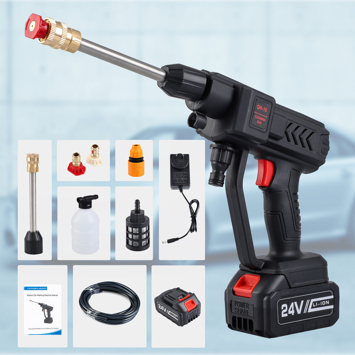 Electric High Pressure Water Spray | Rechargeable رشاش مياه كهربائي عا ...